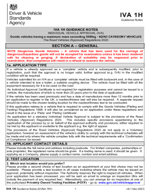 Fillable Online GUIDANCE NOTES TO APPLY FOR INDIVIDUAL VEHICLE APPROVAL ...