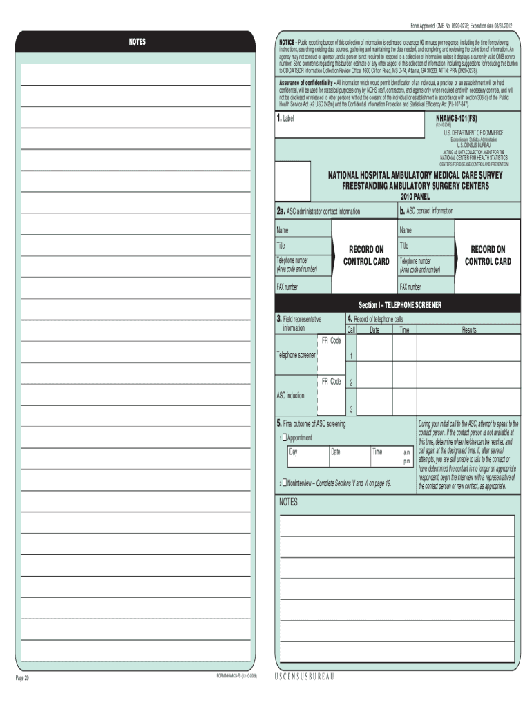 Fillable Online Freestanding Ambulatory Surgery Centers Form Fax Email ...