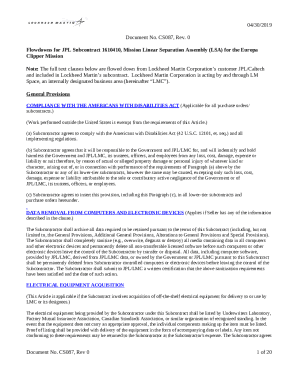 Prime Contract Flow Downs Rev 01 For POs issued under ... Doc Template ...