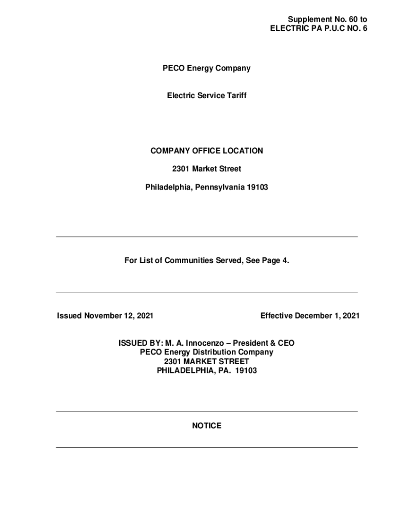 Fillable Online Electric Service Tariff Fax Email Print - pdfFiller