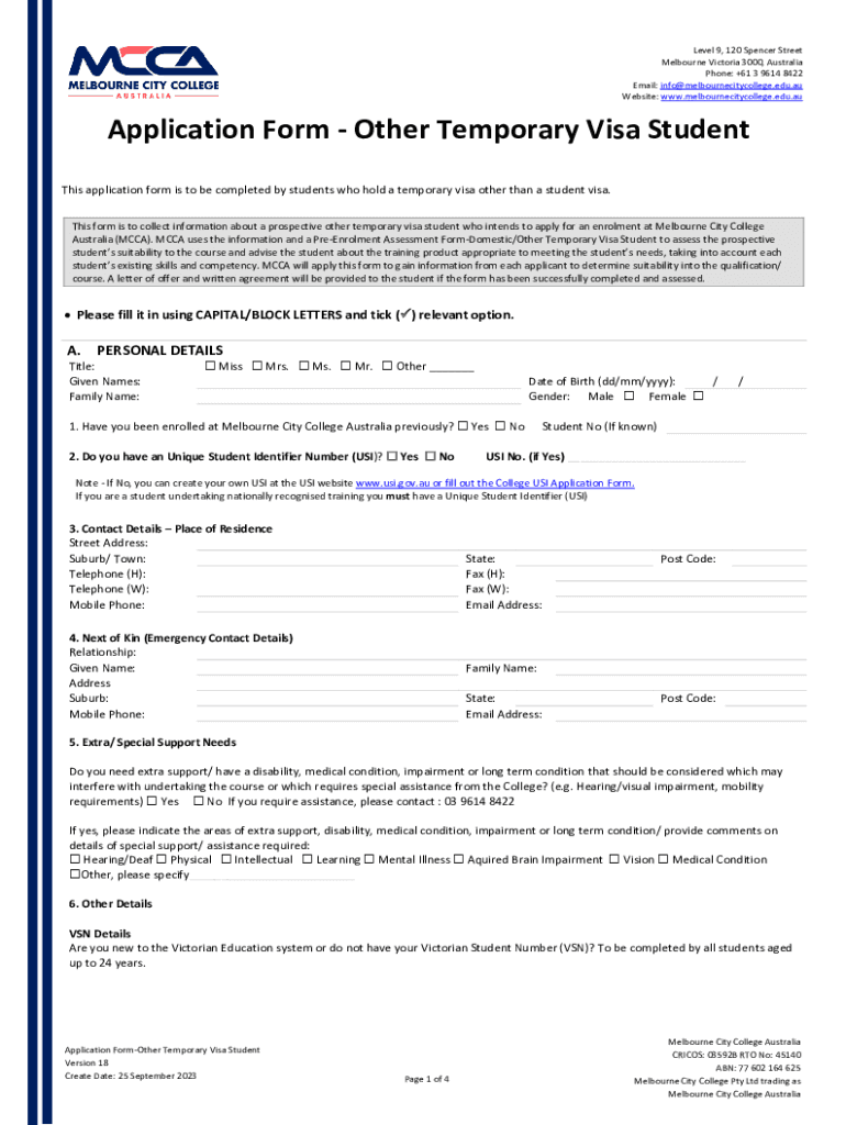 Fillable Online Melbourne City CollegeProfile, Ranking, Fee, Admission ... Fax Email Print ...