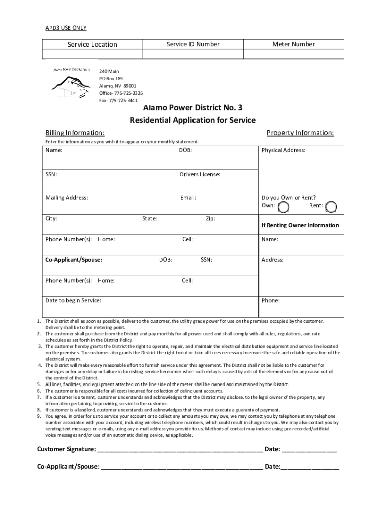 Fillable Online APD3 Service Agreement.docx Fax Email Print - pdfFiller