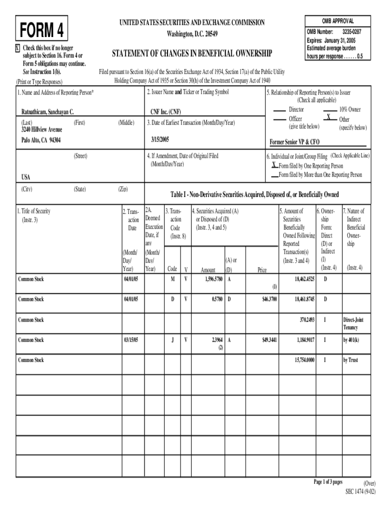Fillable Online Former Senior VP & CFO Fax Email Print - pdfFiller