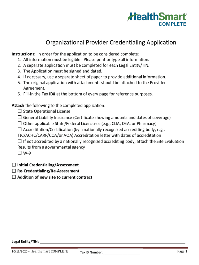 Fillable Online hospital /ancillary provider credentialing application Fax Email Print - pdfFiller