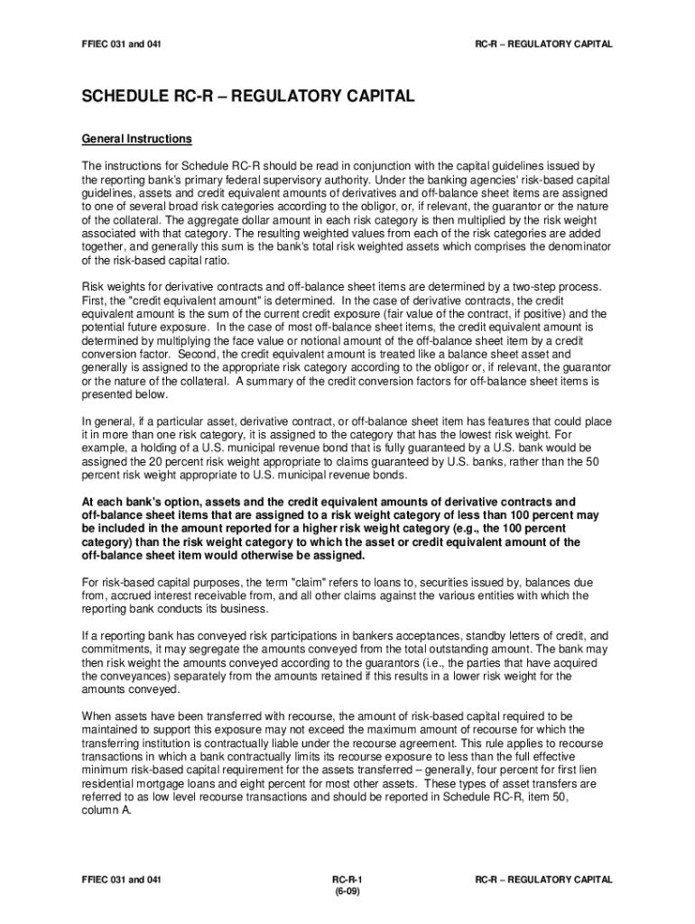 Fillable Online INSTRUCTIONS FOR COMPLETING SCHEDULE RC-R, ... Fax ...