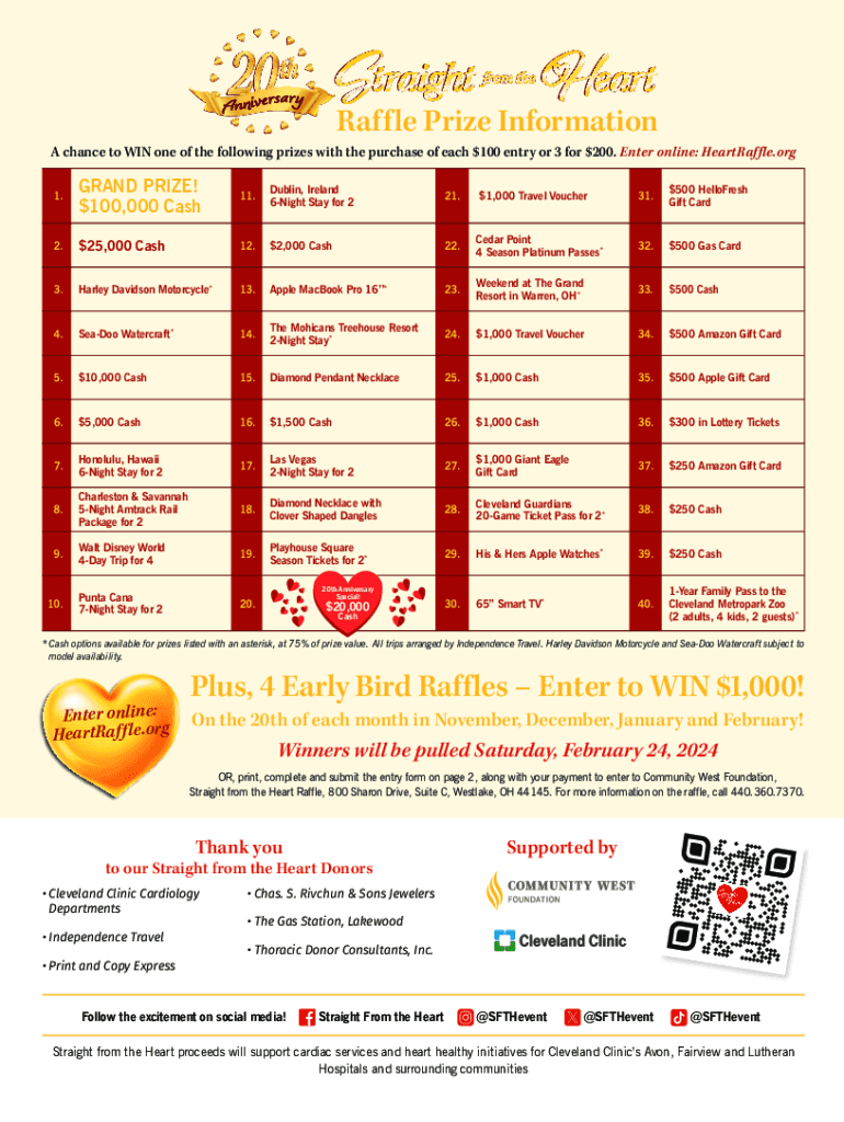 Fillable Online Request A raffle has 10 prizes and 100 tickets entered ...