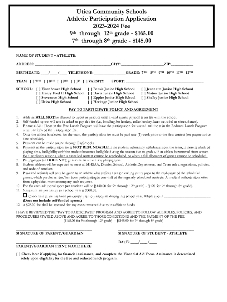 Fillable Online Athletic Trip Permission Fillable Form.pdf Fax Email Print - pdfFiller