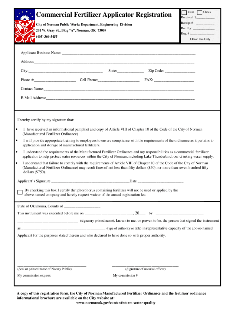 Fillable Online Agricultural Fertilizer Applicator Certificate Fax ...