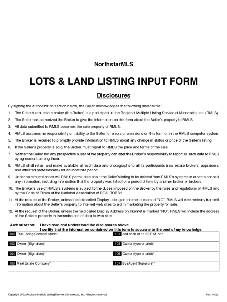 Fillable Online Have Listings with Land, Multiple Dwellings or Commercial ... Fax Email Print ...
