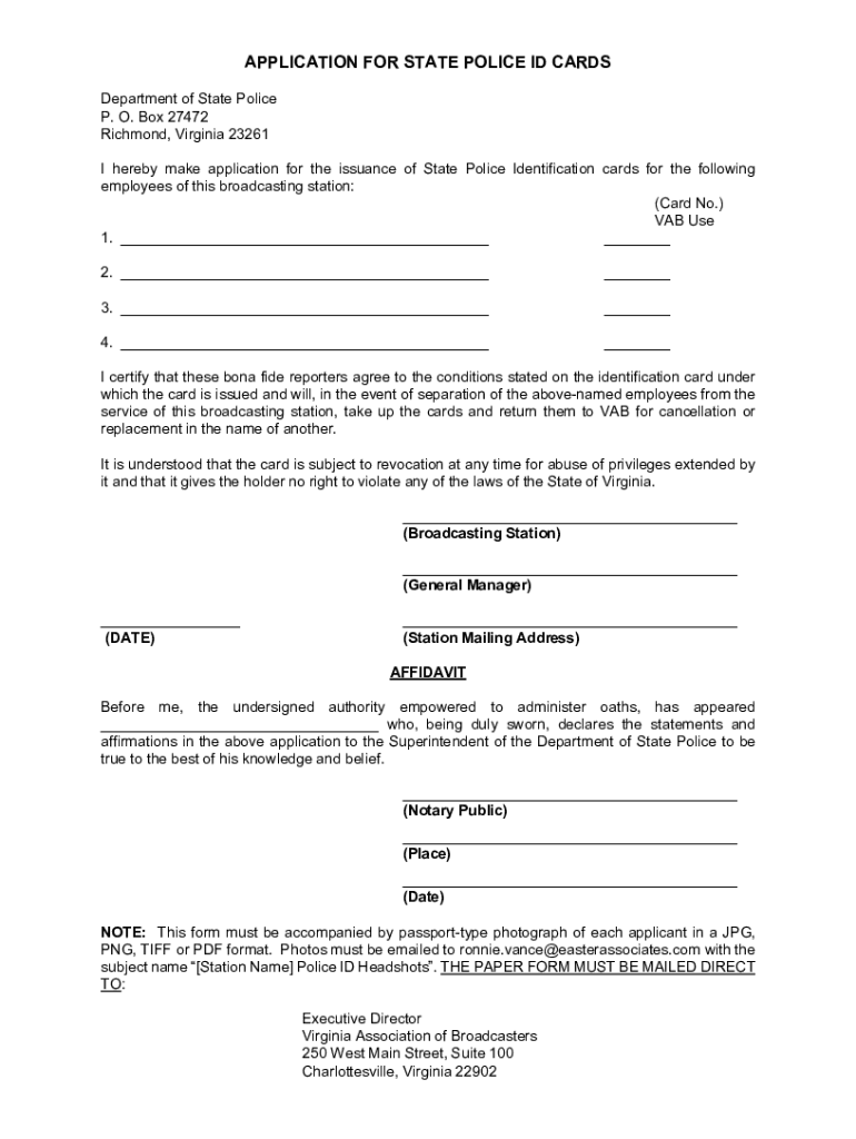 Fillable Online STATE POLICE ID FORM LATE 2018.docx Fax Email Print ...