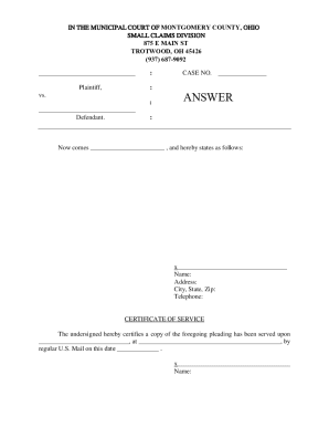 Fillable Online Civil and Small Claims Forms Fax Email Print - pdfFiller