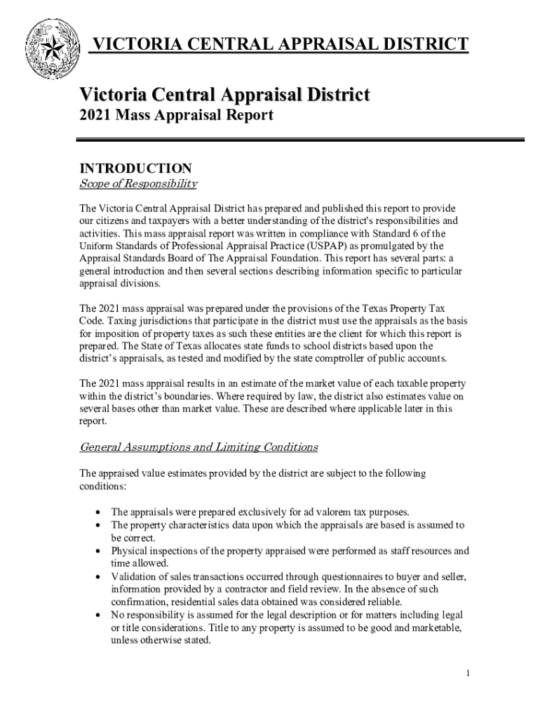 Fillable Online Victoria County Property TaxAppraisal District Victoria ...