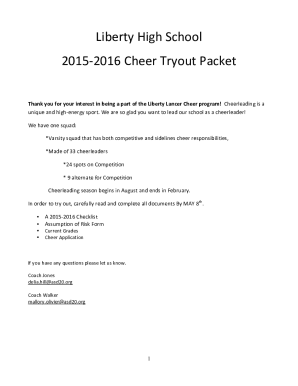 Fillable Online Middle School Cheer Tryout Score Sheet - Page 2 Fax Email Print - pdfFiller