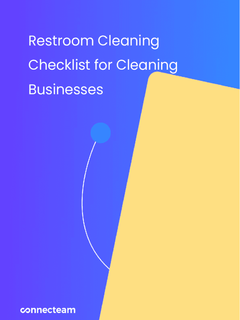 Fillable Online The Only Restroom Cleaning Services Checklist You'll ...