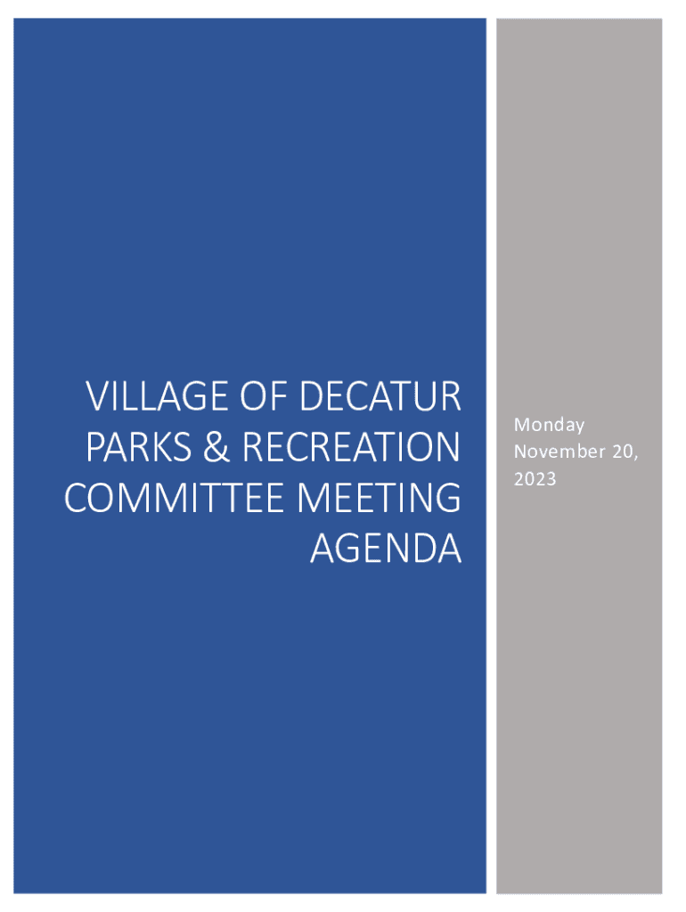 Fillable Online Community Parks and Recreation Plan Fax Email Print ...