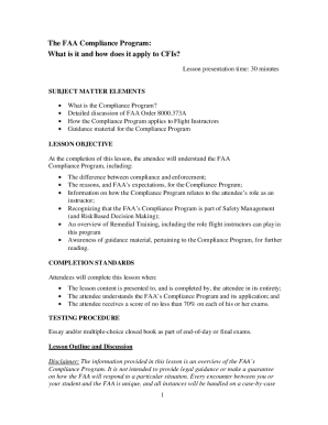Fillable Online The FAA's Compliance Philosophy (and what it means to ...