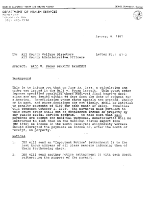 Fillable Online ALL COUNTY WELFARE DIRECTORS Letter No. - DHCS Fax ...