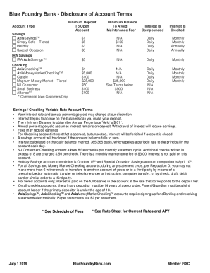 Fillable Online Disclosure-of-Account-Terms-and-Schedule-of-Fees ...