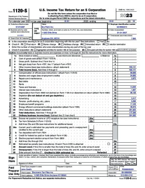 Fillable Online 1120 .pdf - Form 1120S U.S. Income Tax Return for an S ...