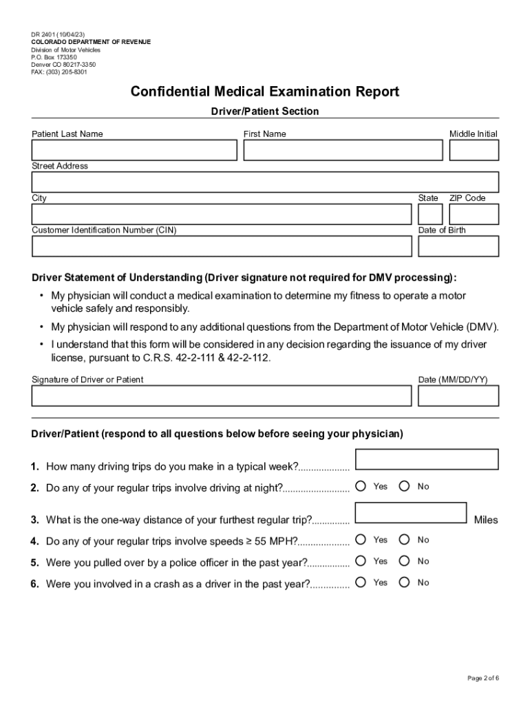 Colorado dmv form dr 2401: Fill out & sign online | DocHub