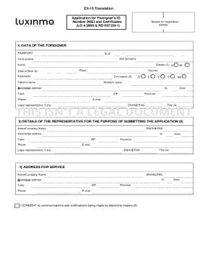 Fillable Online Ex 15 form in english: Fill out & sign online Fax Email ...