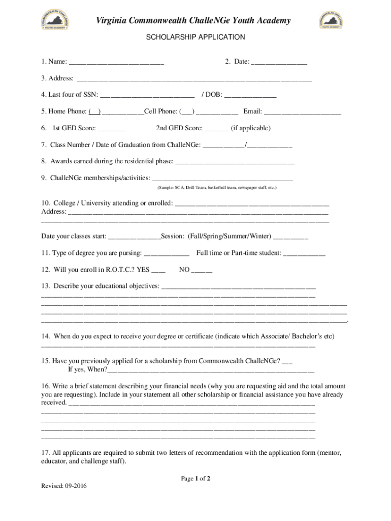 Fillable Online Commonwealth ChalleNGeVirginia Beach VA Fax Email Print ...