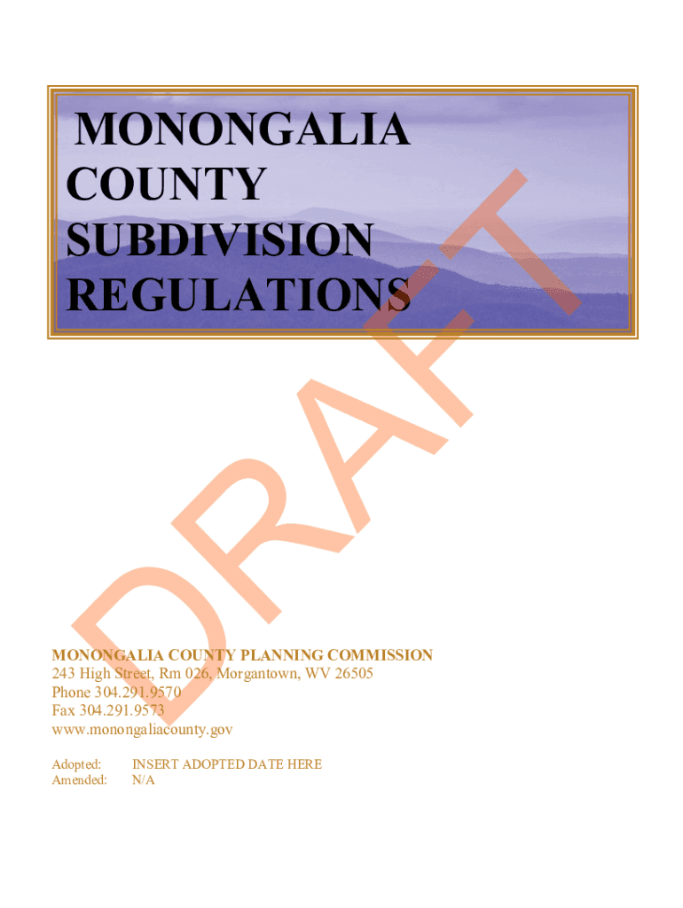 Fillable Online Subdivision Draft Frequently Asked Questions Fax Email ...