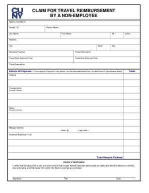 Fillable Online 11.5.5. Non-Employee Travel Reimbursement Procedures Fax Email Print - pdfFiller