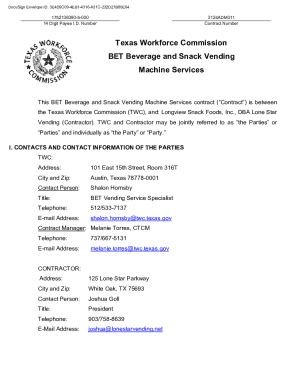 Fillable Online Texas Workforce Commission BET Beverage and Snack ...