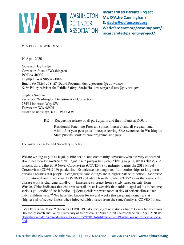 Fillable Online Incarcerated Parents Project Fax Email Print - pdfFiller