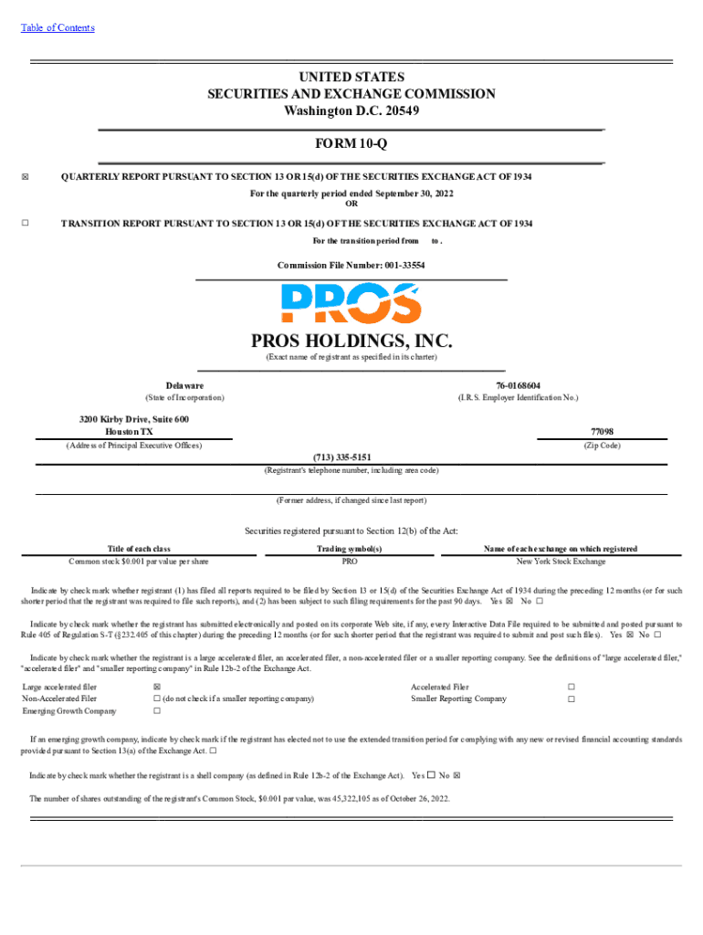 Fillable Online PROS Holdings, Inc. Reports Fourth Quarter and Full ...