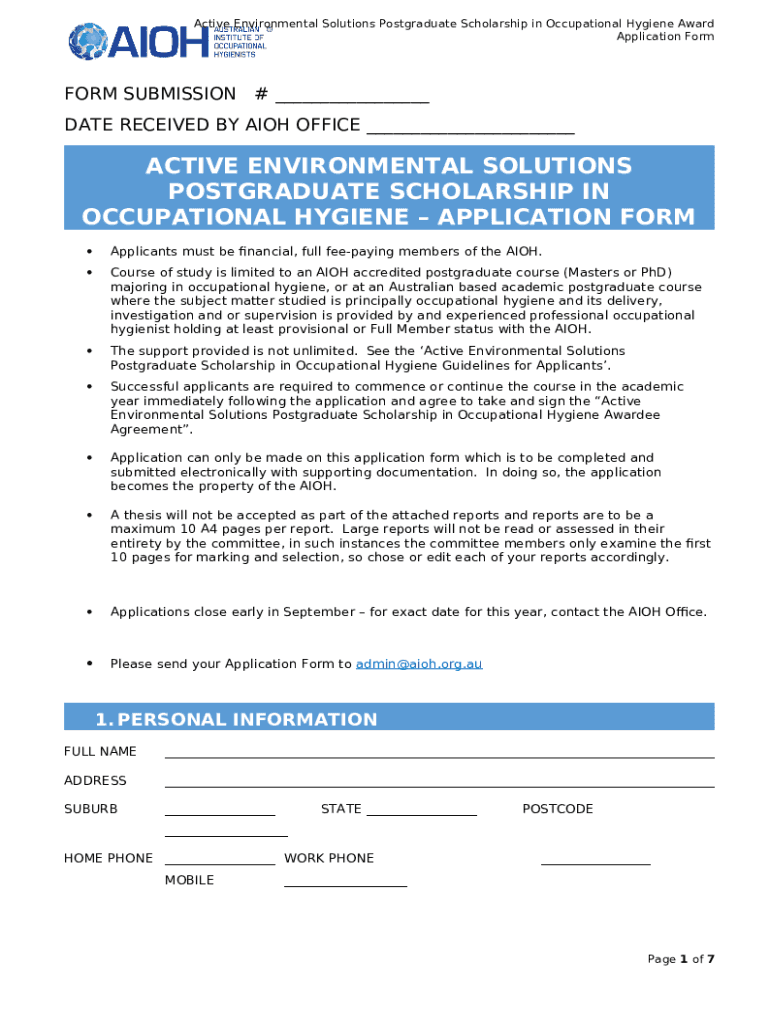 Australian Institute of Occupational Hygienists: AIOH Doc Template ...