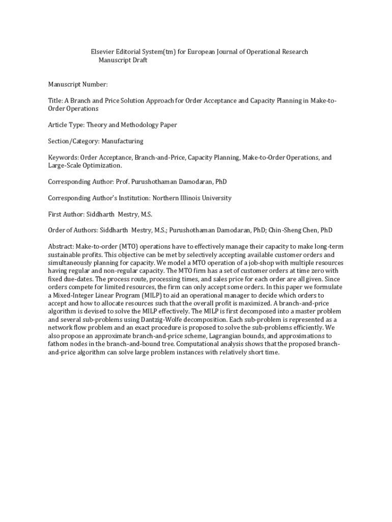 Fillable Online business fiu European Journal of Operational Research ...