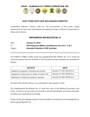 Fillable Online Submission and Opening of Bids Protocol Fax Email Print ...