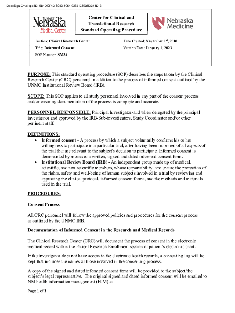 Fillable Online SOP Number: SM34 Fax Email Print - pdfFiller