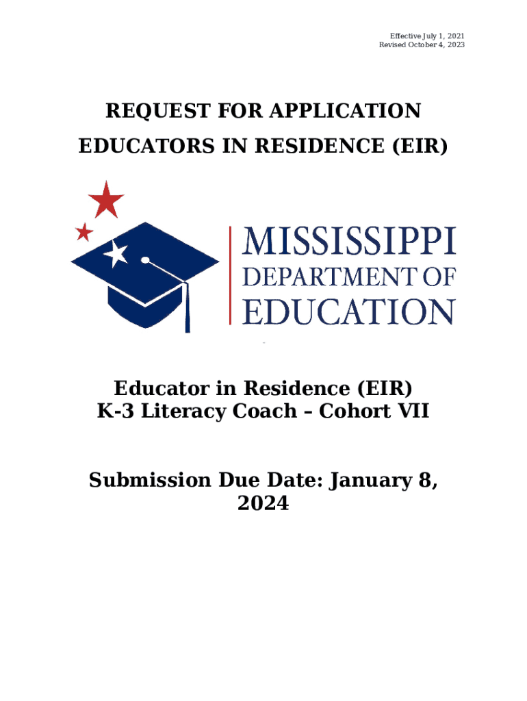 Educator in Residence K-3 literacy coach Request for ... Doc Template ...