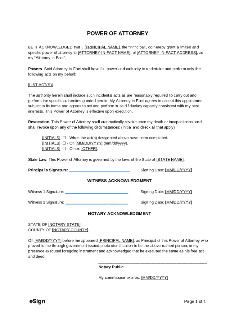 start by downloading a 1 page power of attorney grantor including your ...