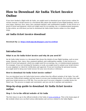Fillable Online Flight Ticket Pdf Download - Fill Online, Printable ...