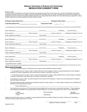 Fillable Online futurestudents mst Authorization for the Administration ...