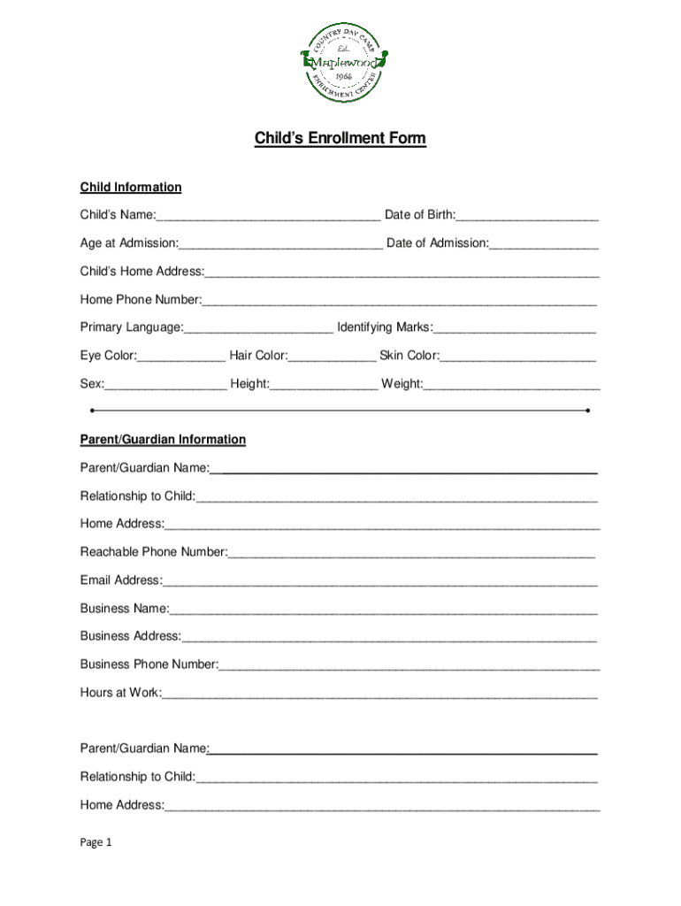 Fillable Online Copies of any custody agreements, court orders, and ...