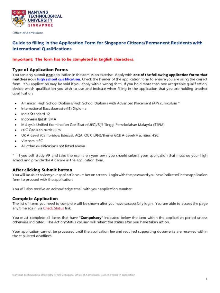 Fillable Online www3 ntu edu Singapore PR ApplicationForm 4A, all ...