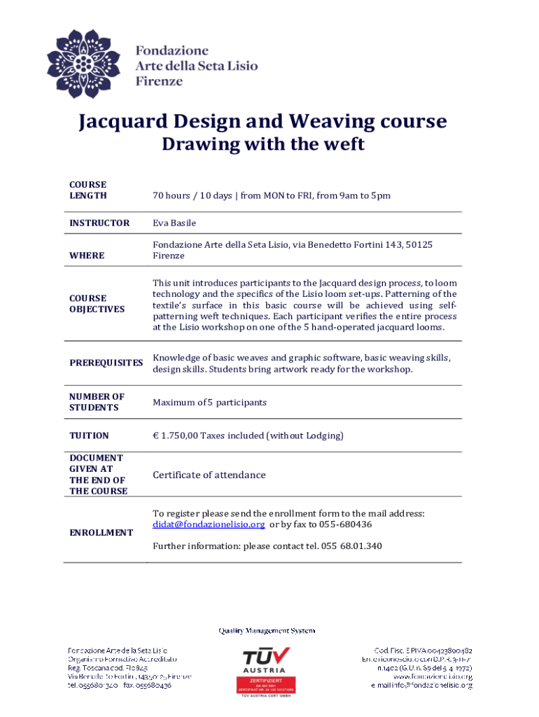 Fillable Online Introduction to Jacquard weaving drawing with the weft ...
