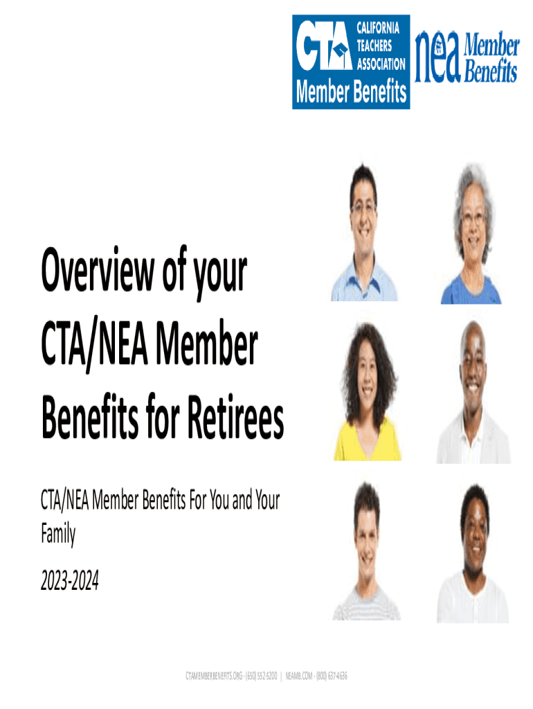 Fillable Online Overview of your CTA/NEA Member Benefits for Retirees ...