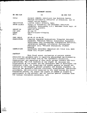 Fillable Online DOCUMENT RESUME PUB DATE NOTE PUB TYPE ... - ERIC Fax ...