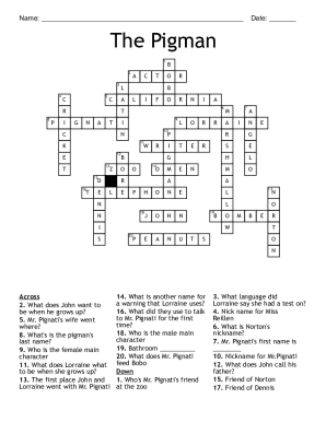 Fillable Online Answers complete the puzzle Crossword Fax Email Print ...