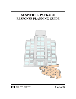 Fillable Online publications gc Response Checklist: Suspicious Packages ...