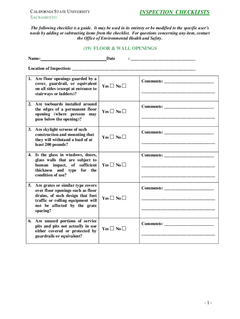 Fillable Online Environmental Health & Safety (EHS)Sacramento State Fax Email Print - pdfFiller