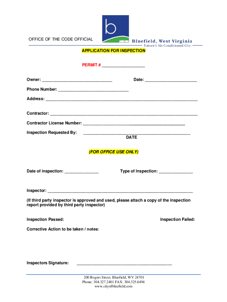 Fillable Online Code Enforcement - Forms and Permits Fax Email Print ...