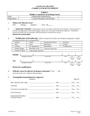 Course Discipline and Number: Doc Template | pdfFiller