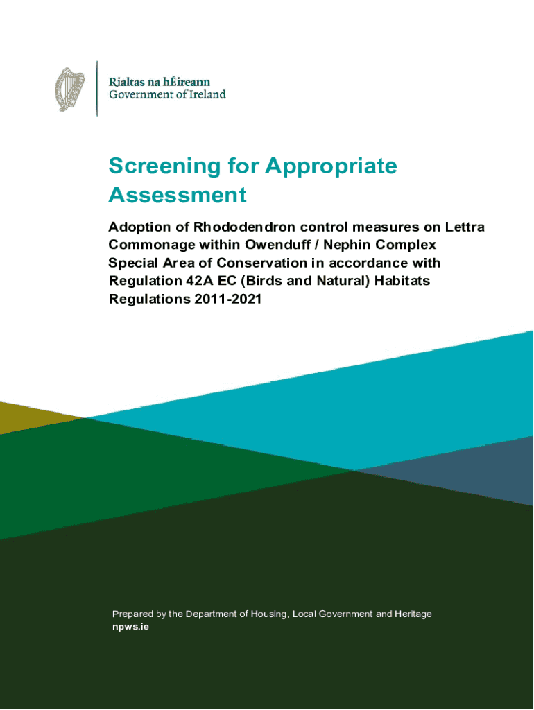 Fillable Online Determinations on Screening for Appropriate Assessment ...